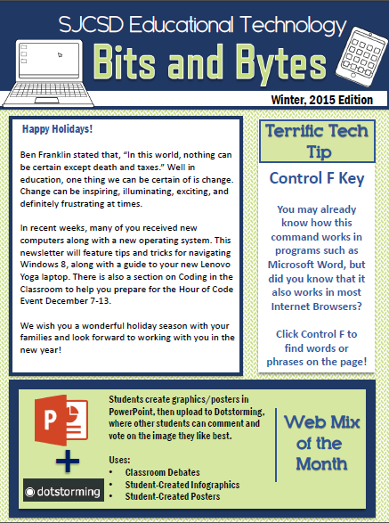 Ed Tech Newsletters – Instructional Resources and Media Services