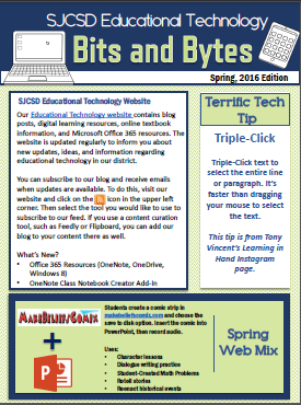 Ed Tech Newsletters – Instructional Resources and Media Services