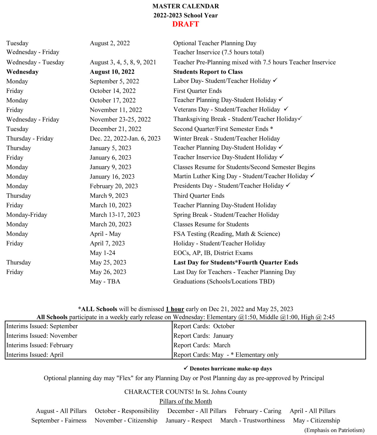 Draft-2022-23-Master-Calendar – St. Johns County School District