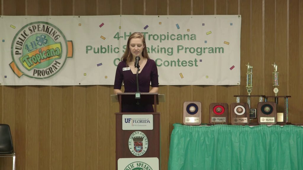 Florida 4-H Speech Contest – St. Johns County School District